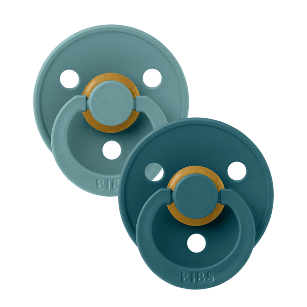 BIBS Colour 2 Pack Latex Anatomical Pacifier - Island Sea / Forest Lak ...