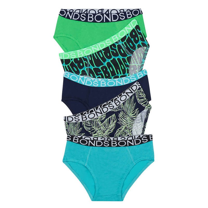 BONDS Kids Underwear Boys Brief 5 Pack - Re-Bubble Logo – Bambinista