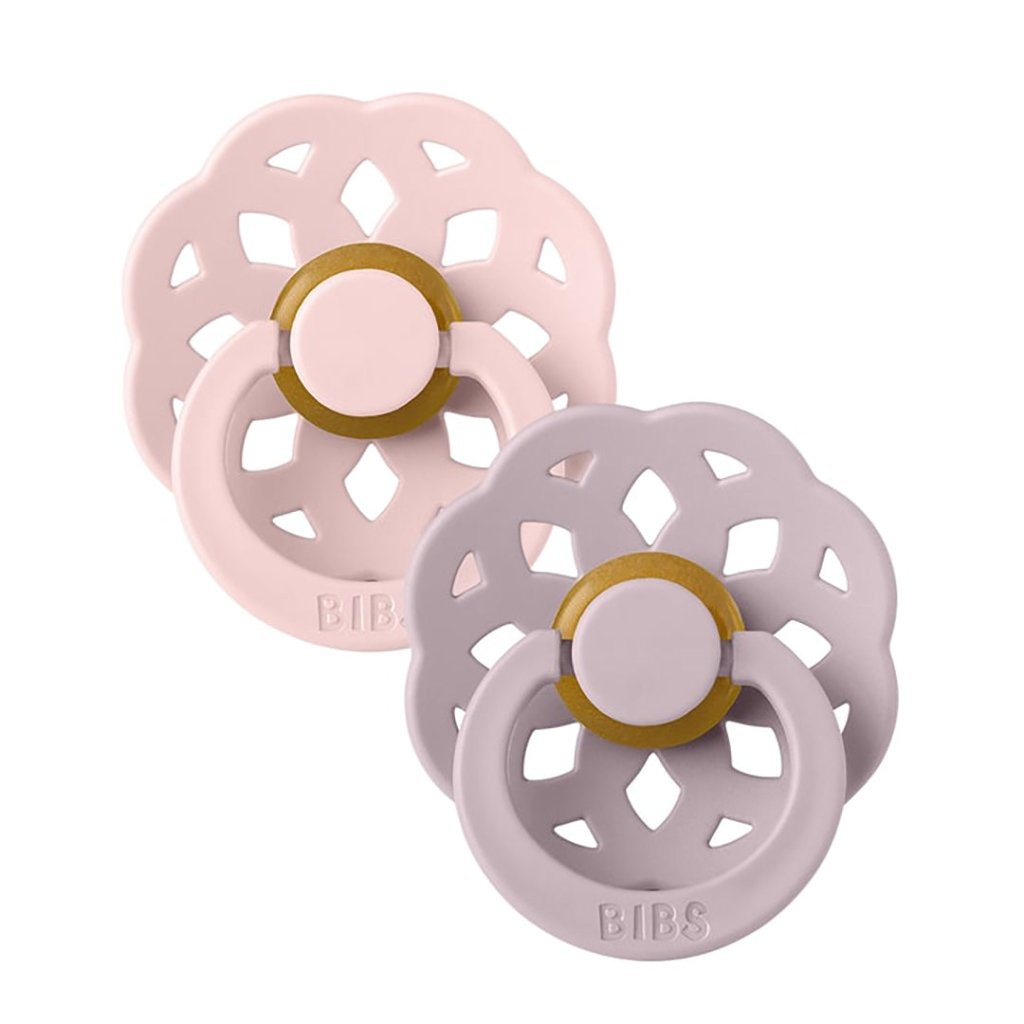 BIBS Pacifiers / Dummies Boheme 2 Pack Blossom / Dusky Lilac - Natural ...