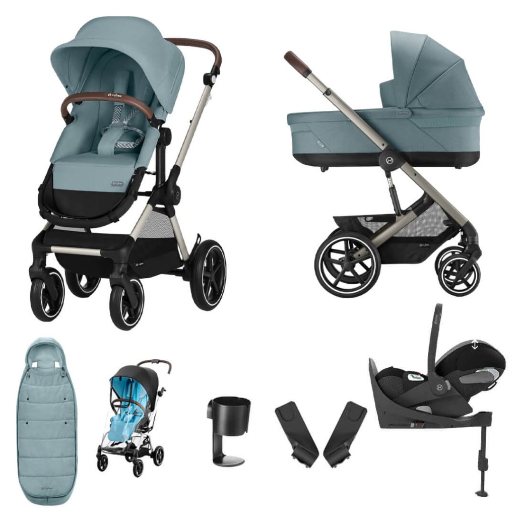 CYBEX EOS Comfort Bundle Travel System with Aton B2 I-SIZE and Gold Fo ...